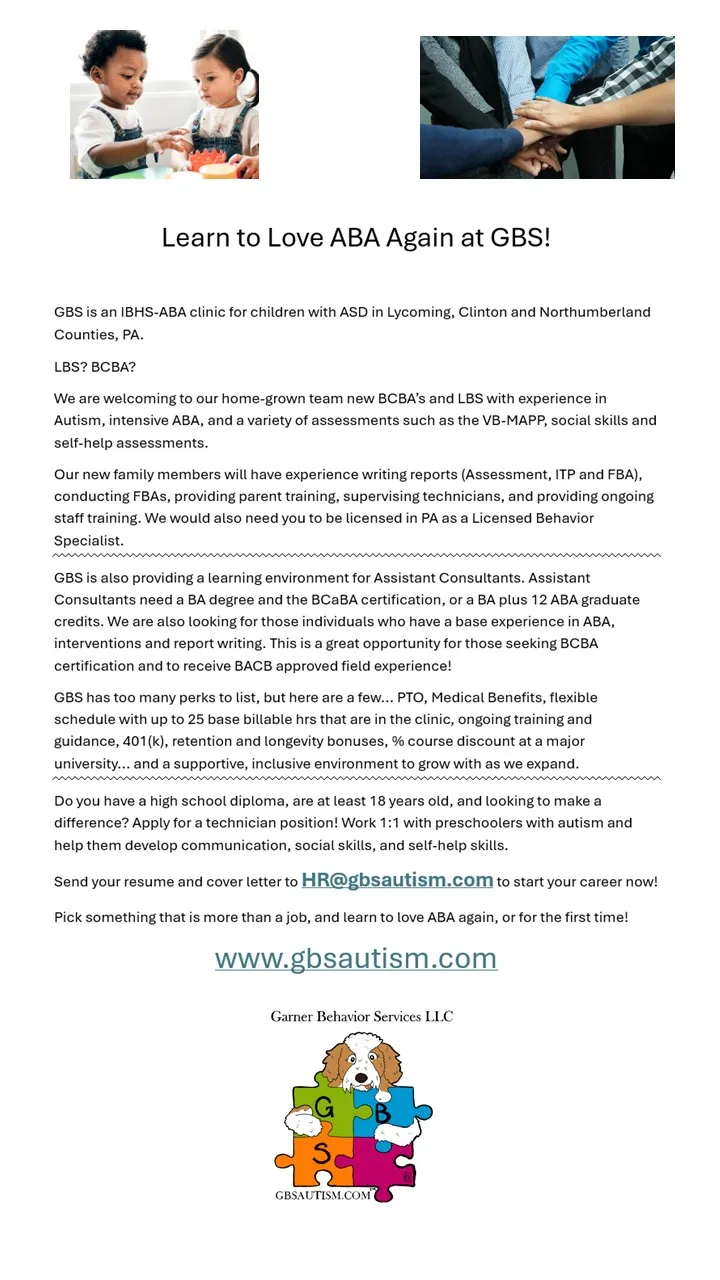 Learn to Love ABA Again at GBS! - Garner Behavior Services